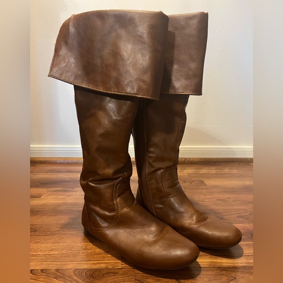 BAMBOO | Shoes | Bamboo Tan Knee High Boots | Poshmark